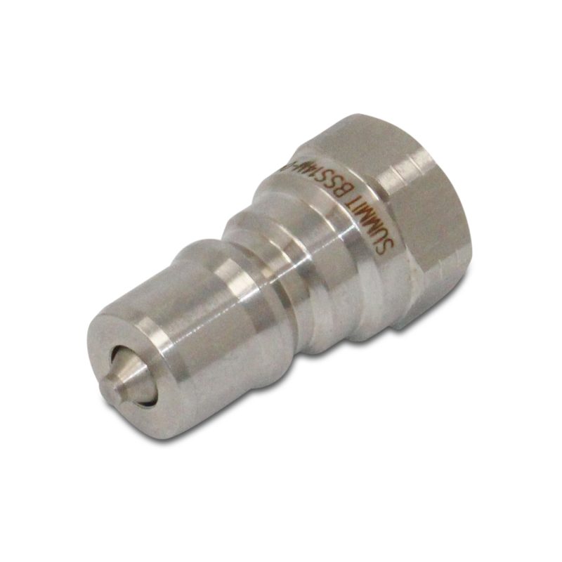 1/4" NPT ISO 7241-B Stainless Steel Quick Disconnect Hydraulic Coupler Set