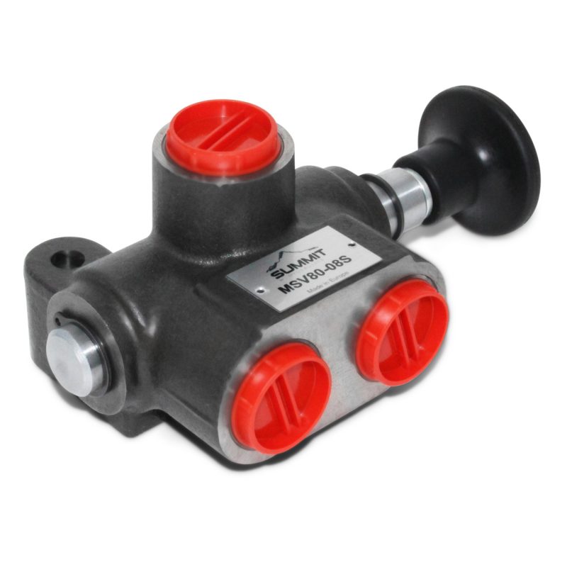 Manual Hydraulic Selector Valve, 3-Way, 2 Position, 21 GPM, #8 SAE Ports