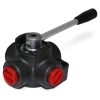 Hydraulic Rotary Diverter Valve, 4 Way, Open Center, 24 GPM, #10 SAE Ports
