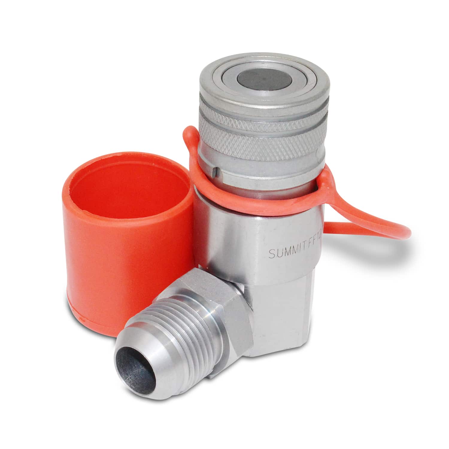 90 Degree Female Flat Face Hydraulic Quick Connect Coupler Set, 3/4 ...