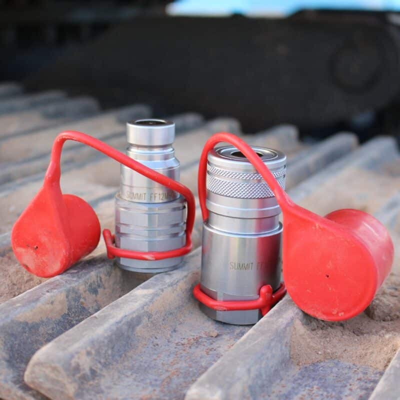 Flat Face Hydraulic Quick Connect Coupler Set, 1/2" NPT ISO 1