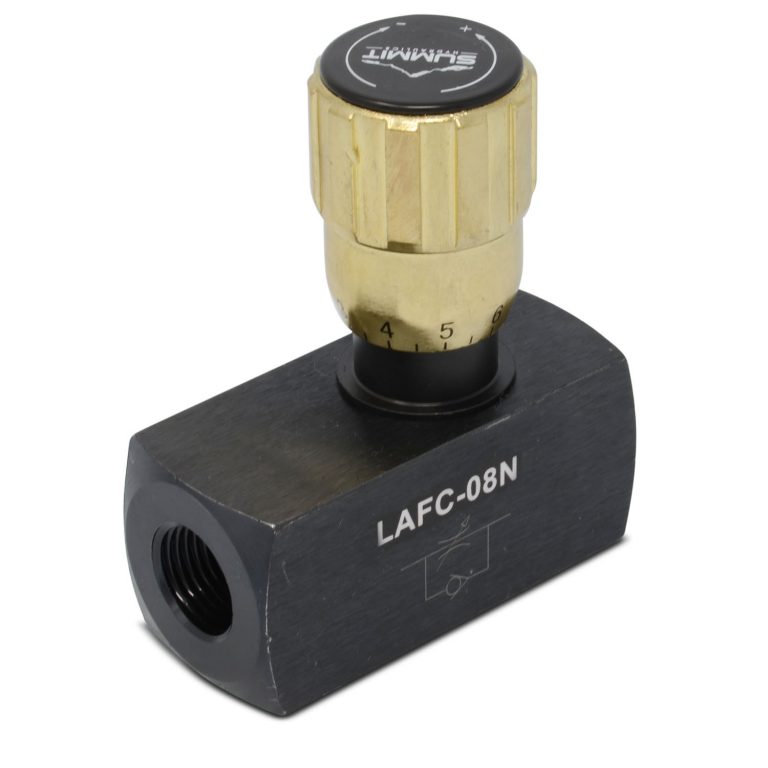 Hydraulic In-Line Adjustable Variable Flow Control Valve, 1/2” NPT