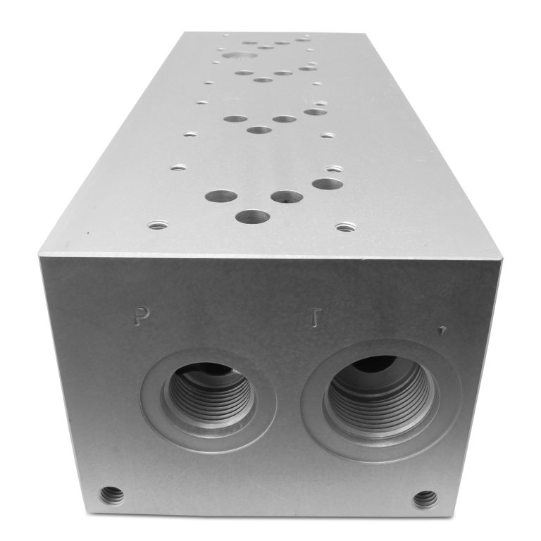 4 Valve Manifold Subplate, D03, Parallel, #8 SAE Ports