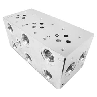 3 Valve Manifold Subplate, D03, Parallel, #8 SAE Ports