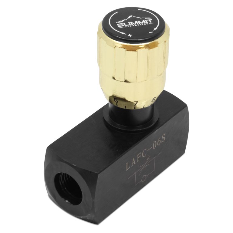 Hydraulic Adjustable Flow Control Valve, Reverse Flow, 3/8" SAE