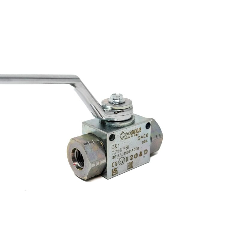Gemels® Compact Style 2 Way Ball Valve, Block Style, 3/8" SAE