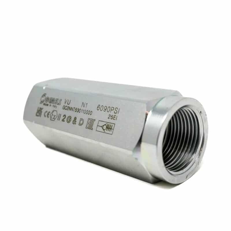 Gemels® Hydraulic Inline Check Valve, 40 GPM, 1" NPT Ports