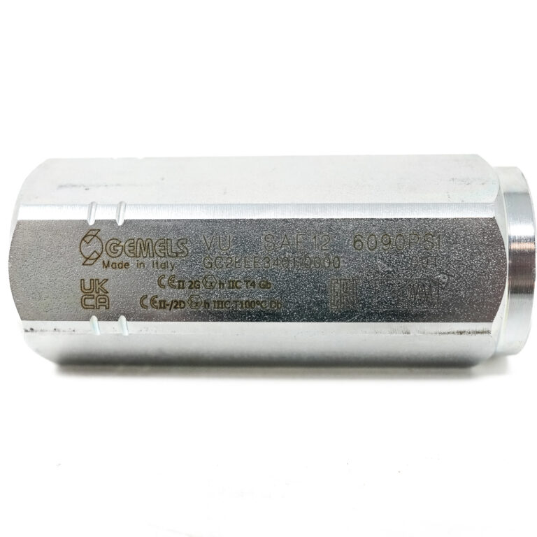 Gemels® Hydraulic Inline Check Valve, 24 GPM, 3/4" NPT Ports