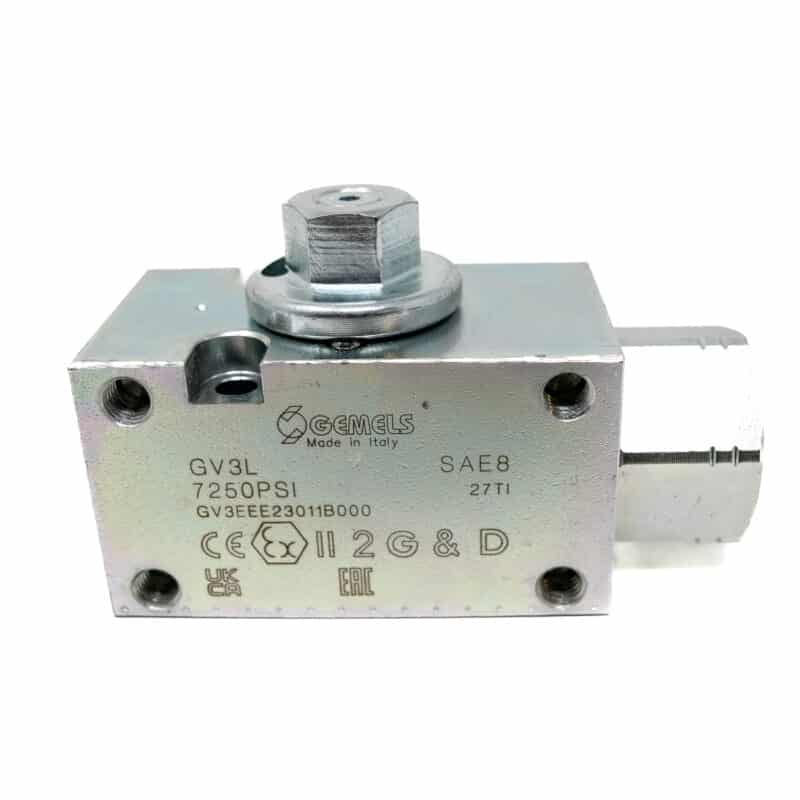Gemels® 3 Way Excavator Series Ball Valve, Block, 1/2" SAE Ports