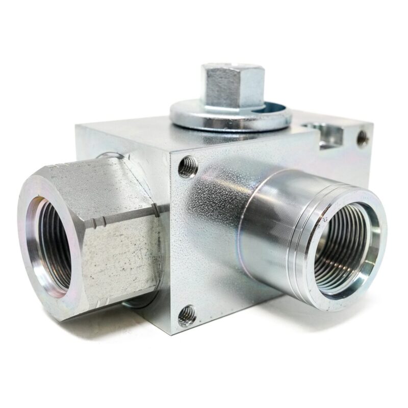 Gemels® 3 Way Excavator Series Ball Valve, Block, 1" SAE Ports