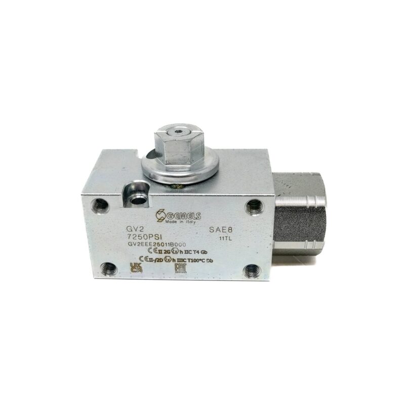 Gemels 2 Way Excavator Series Ball Valve, Block, 1/2" SAE Ports