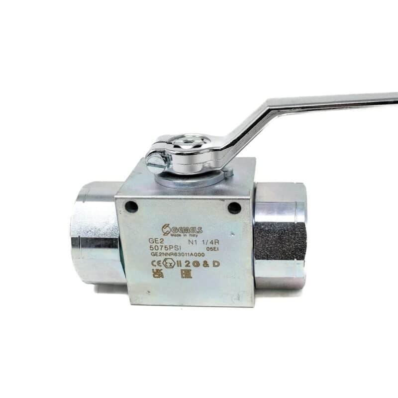 Gemels® 2 Way Ball Valve, Block Style, 1-1/4" NPT Reduced ports