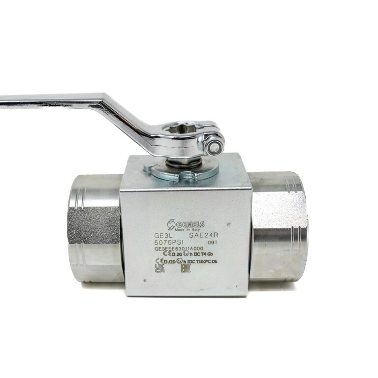 Gemels® 3 Way Ball Valve, Block Style, 1-1/2" SAE Reduced ports
