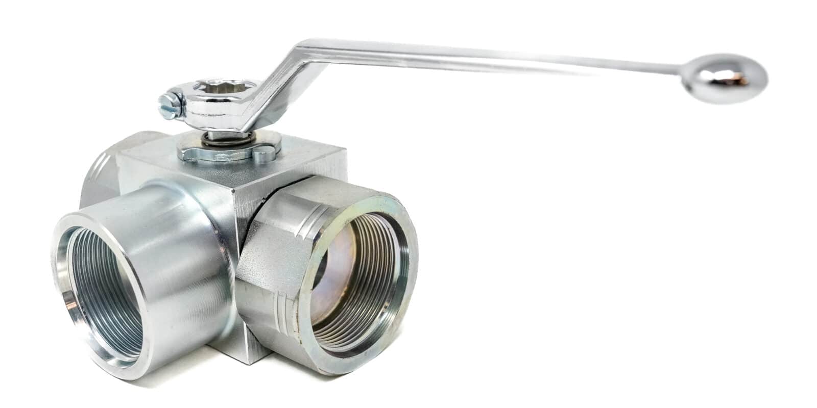 Gemels® 3 Way Ball Valve, Block Style, 1-1/2" SAE Reduced ports