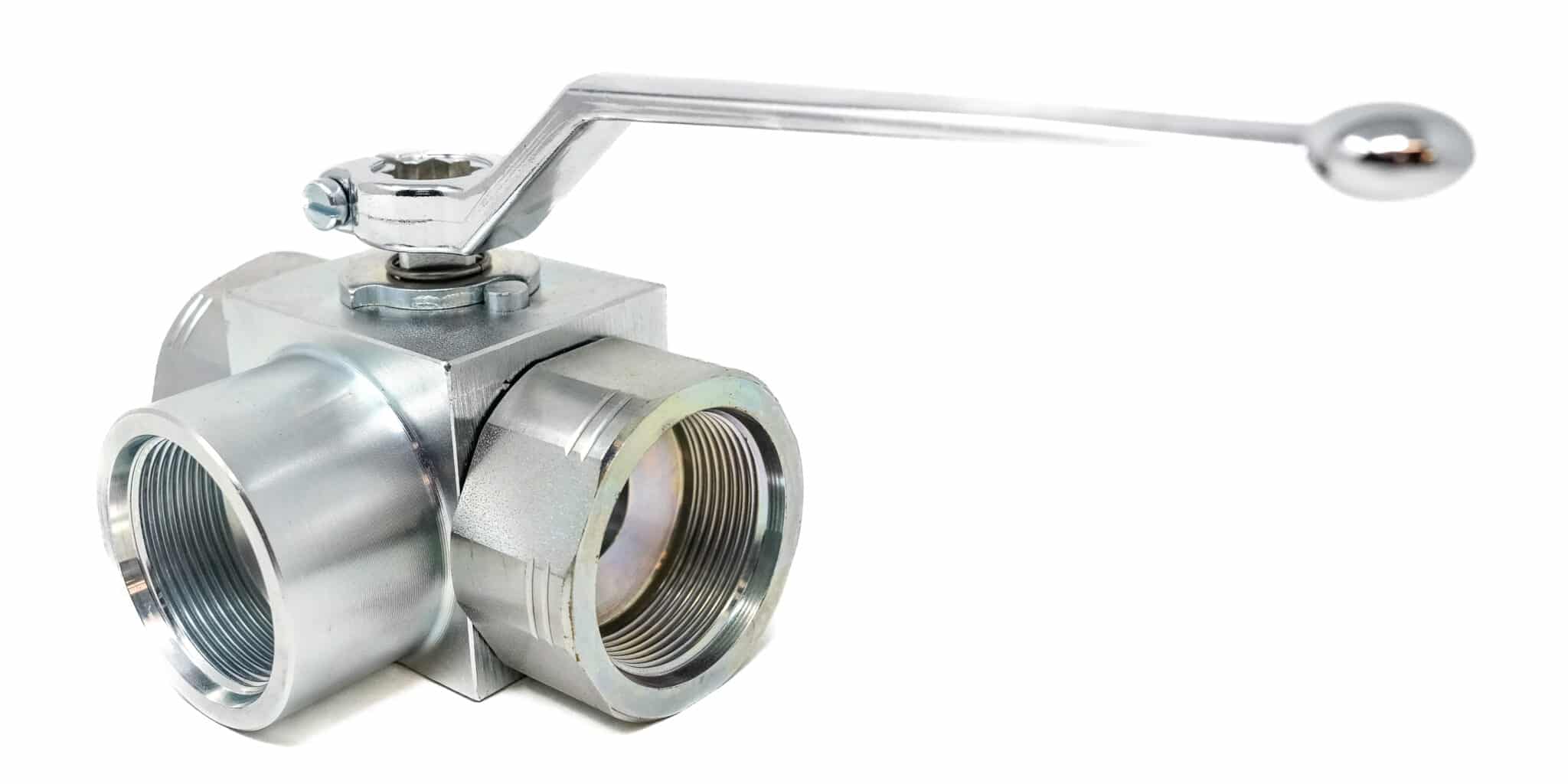 Gemels® 3 Way Ball Valve, Block Style, 1-1/2" SAE Reduced ports