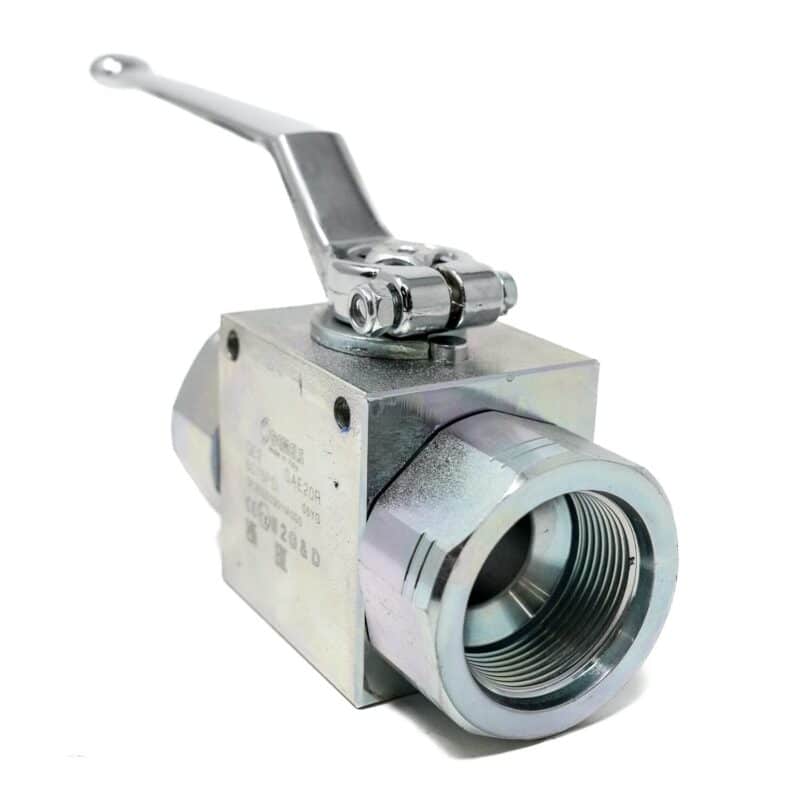 Gemels® 2 Way Ball Valve, Block Style, 1-1/4" SAE Reduced ports