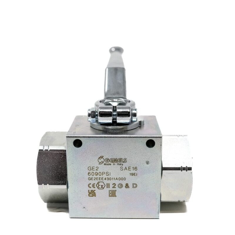 Gemels® 2 Way Ball Valve, Block Style, 1" SAE Ports