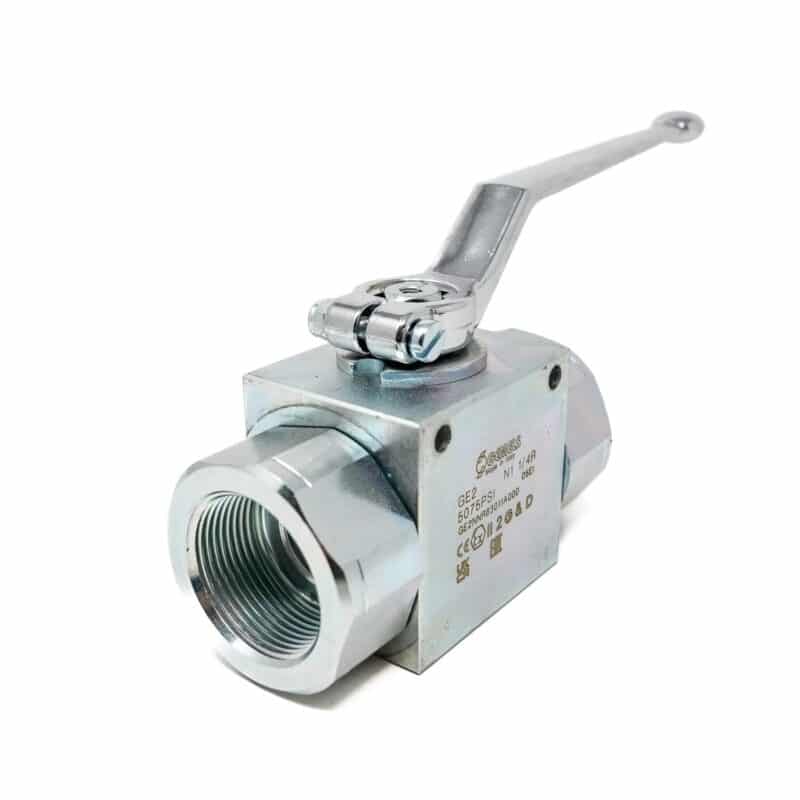 Gemels® 2 Way Ball Valve, Block Style, 1-1/4" NPT Reduced ports