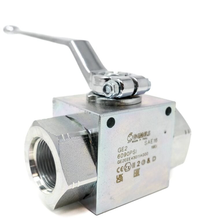 Gemels® 2 Way Ball Valve, Block Style, 1" SAE Ports