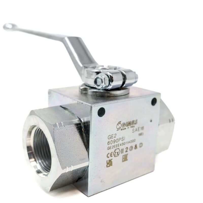 Gemels® 2 Way Ball Valve, Block Style, 1" SAE Ports