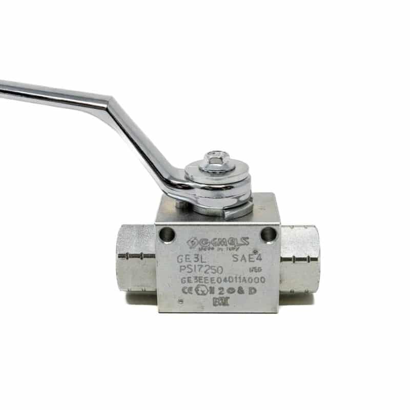 Gemels® 3 Way Ball Valve, Block Style, 1/4" SAE