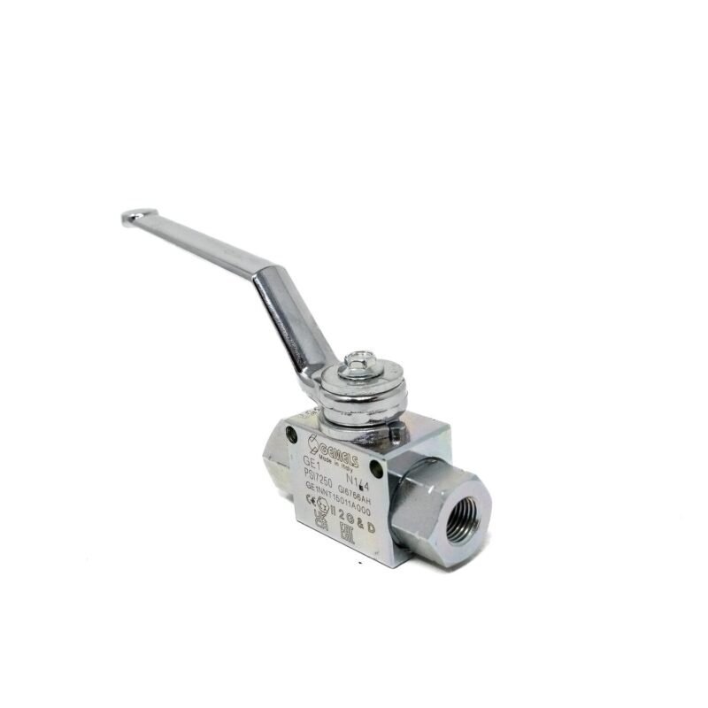 Gemels® Compact Style 2 Way Ball Valve, Block Style, 1/4" NPT