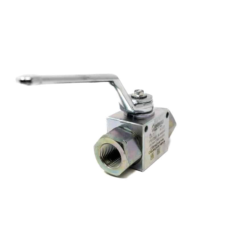 Gemels® Compact Style 2 Way Ball Valve, Block Style, 1/2" NPT