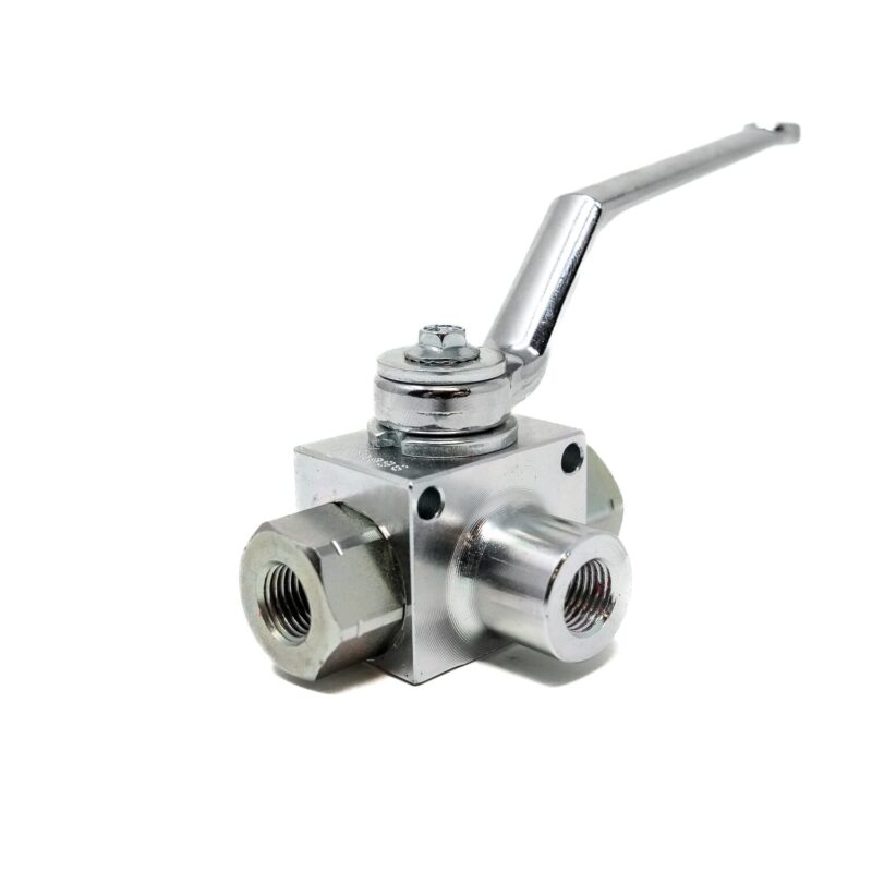 Gemels® 3 Way Ball Valve, Block Style, 1/4" NPT