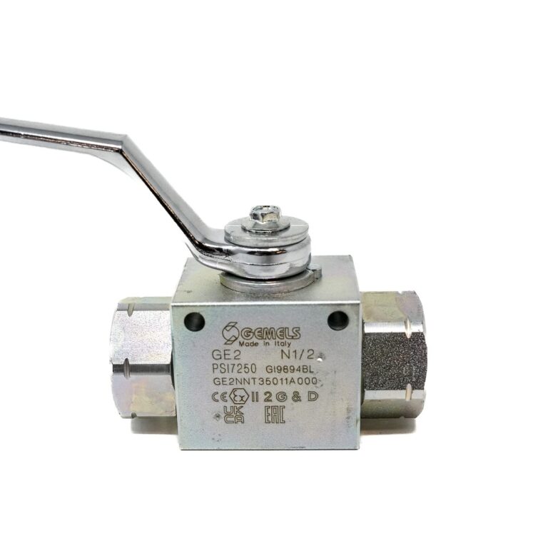 Gemels® 2 Way Ball Valve, Block Style, 1/2" NPT Ports