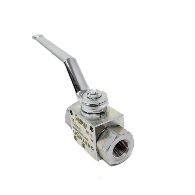 Gemels® Compact Style 2 Way Ball Valve, Block Style, 3/8" NPT