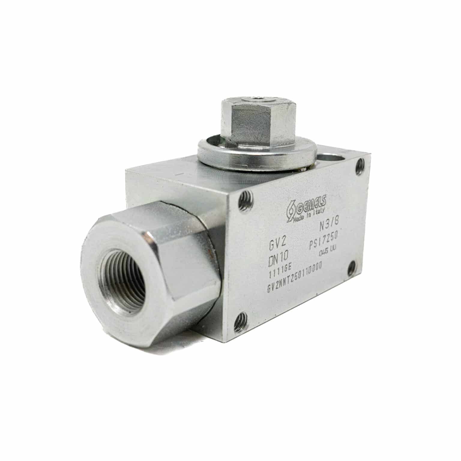 Gemels® 2 Way Excavator Series Ball Valve, Block Style, 3/8" NPT